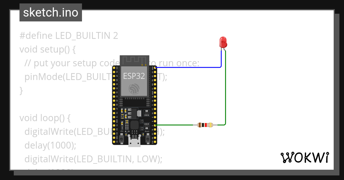 BaiTap1.2 - Wokwi ESP32, STM32, Arduino Simulator
