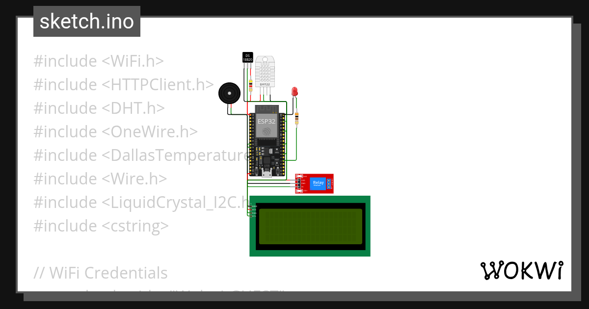 ESP32XDHT22XDS18B20XThingSpeak.REAL - Wokwi ESP32, STM32, Arduino Simulator