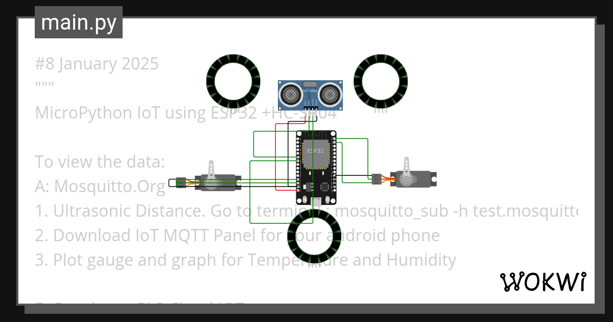 W12 OCT24 ESP32+HC-SR04 MicroPhyton+MQTT TASK Copy - Wokwi ESP32, STM32, Arduino Simulator
