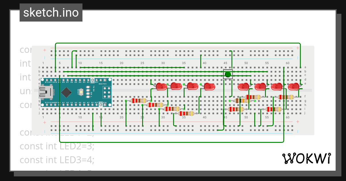 8 Bits Counting Wokwi Esp32 Stm32 Arduino Simulator 2747