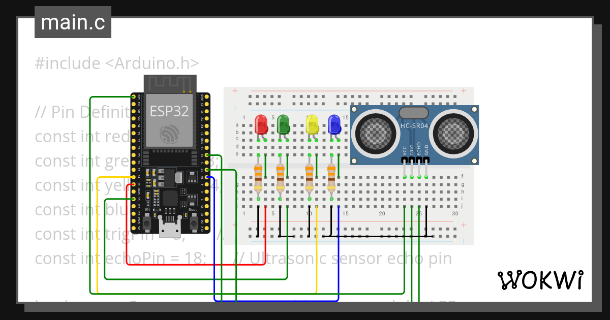 trying - Wokwi ESP32, STM32, Arduino Simulator