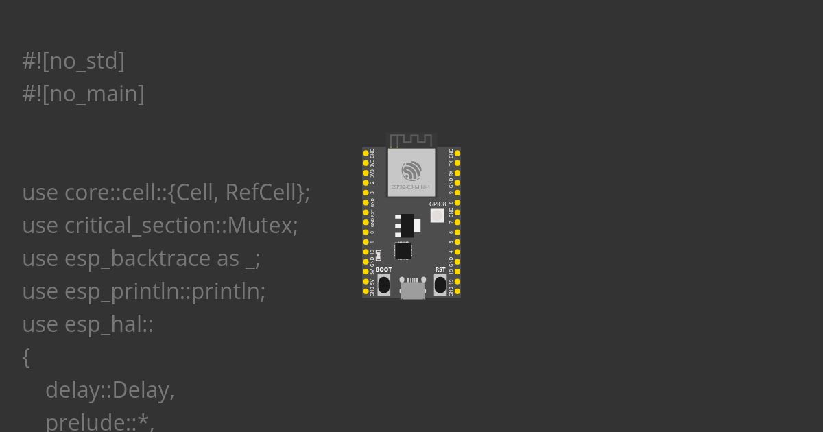 Rust on Wokwi - Online ESP32, STM32, Arduino Simulator