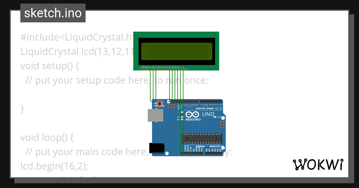 Lcd - Wokwi ESP32, STM32, Arduino Simulator