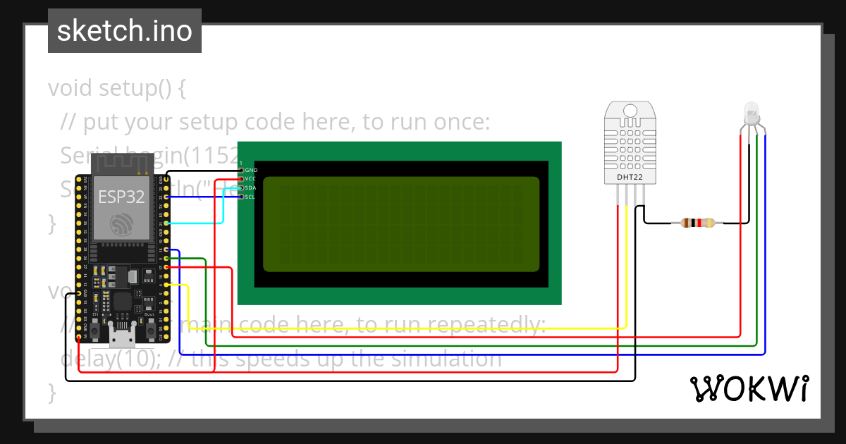 pemantau suhu - Wokwi ESP32, STM32, Arduino Simulator
