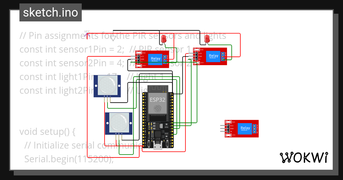 Pir Copy Wokwi Esp32 Stm32 Arduino Simulator
