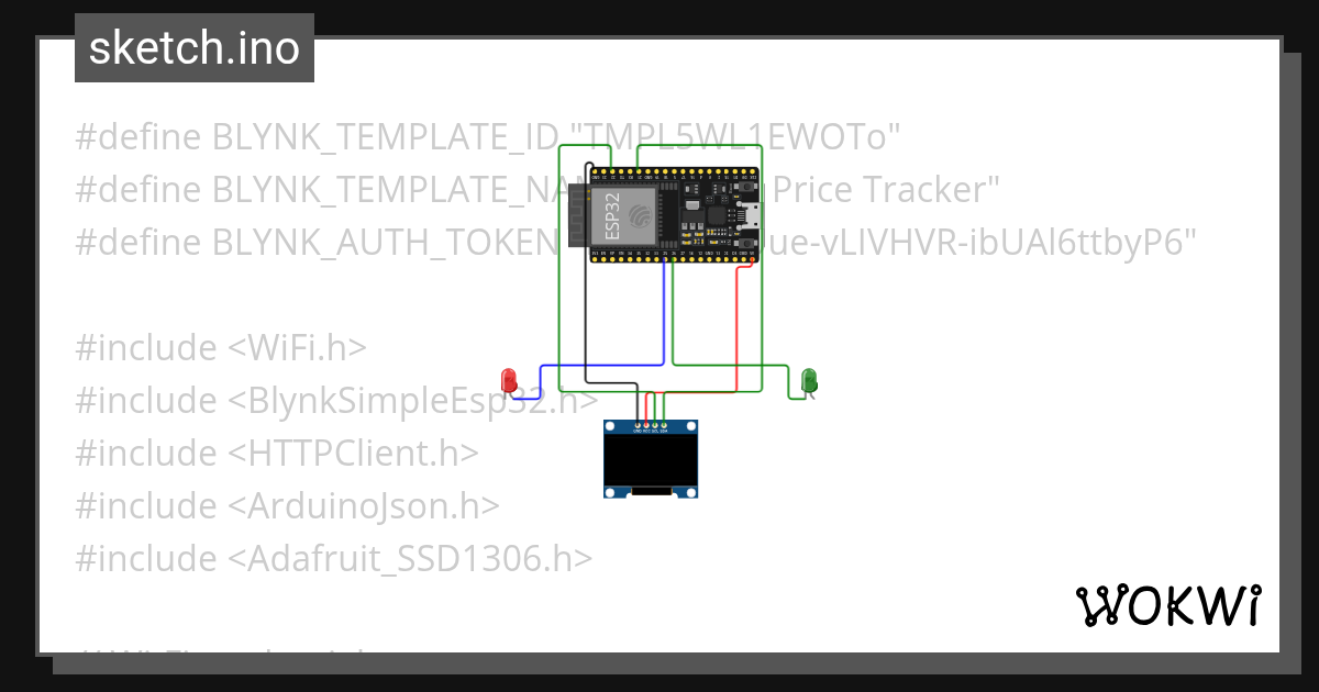 Bitcoin Price Tracker - Wokwi ESP32, STM32, Arduino Simulator
