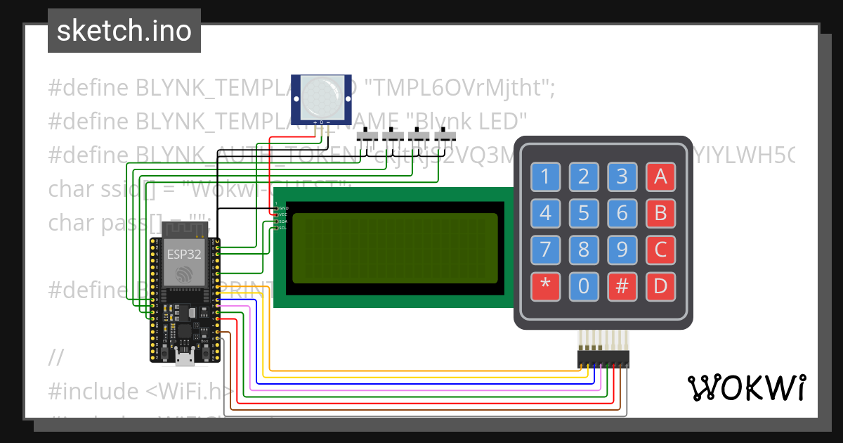 Blynk LED, PB, POT - Wokwi ESP32, STM32, Arduino Simulator