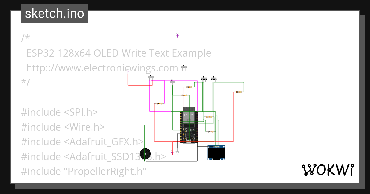 Engine panel rev2 prop - Wokwi ESP32, STM32, Arduino Simulator