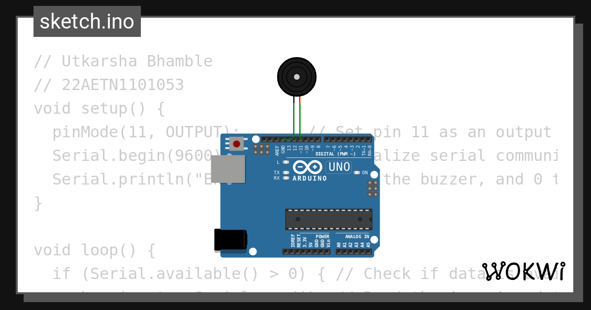 Buzzer Iot Wokwi Esp32 Stm32 Arduino Simulator 0158