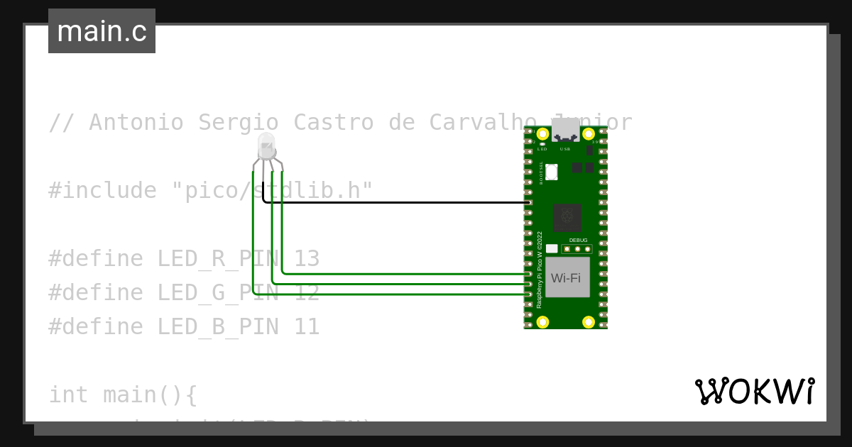 Led 3 Cores Copy Wokwi Esp32 Stm32 Arduino Simulator