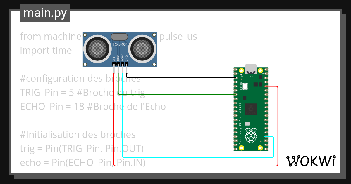 Capteur De Distance Wokwi Esp32 Stm32 Arduino Simulator 