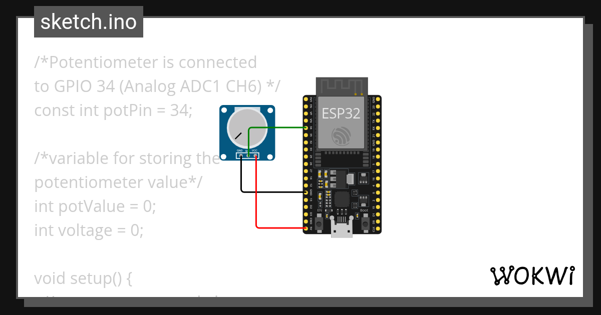 Analog Inputismail13i Wokwi Esp32 Stm32 Arduino Simulator 