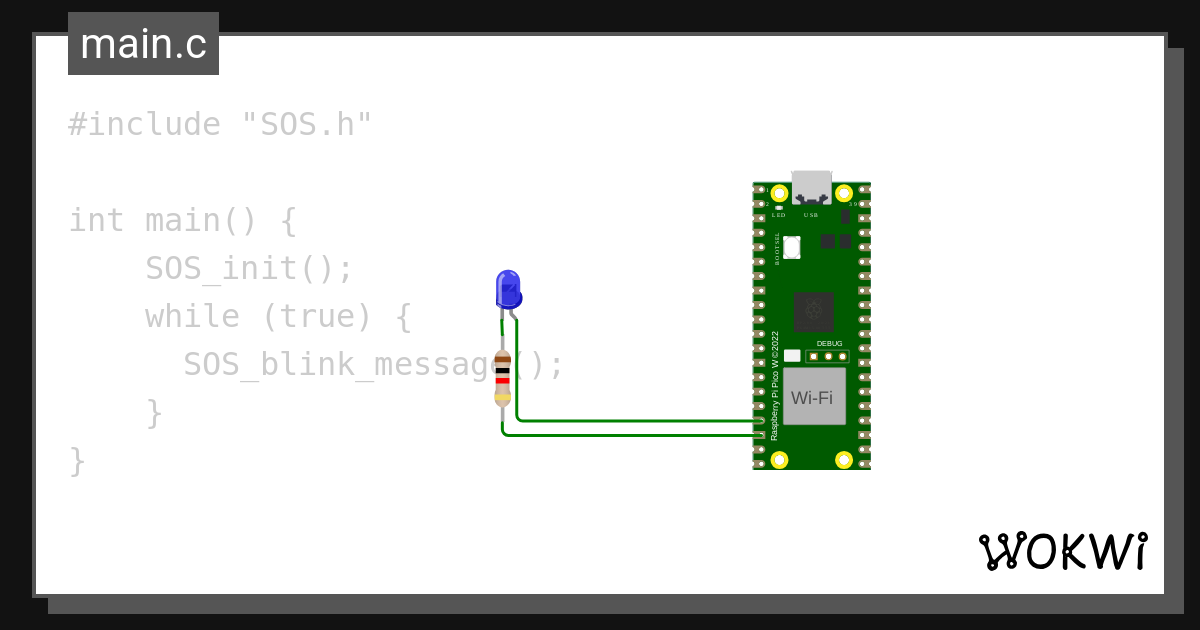 Blink Sos Wokwi Esp32 Stm32 Arduino Simulator