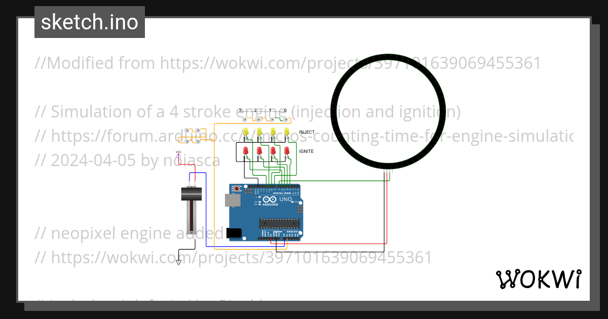 engine4StrokeLEDsDHPTrigger - Wokwi ESP32, STM32, Arduino Simulator