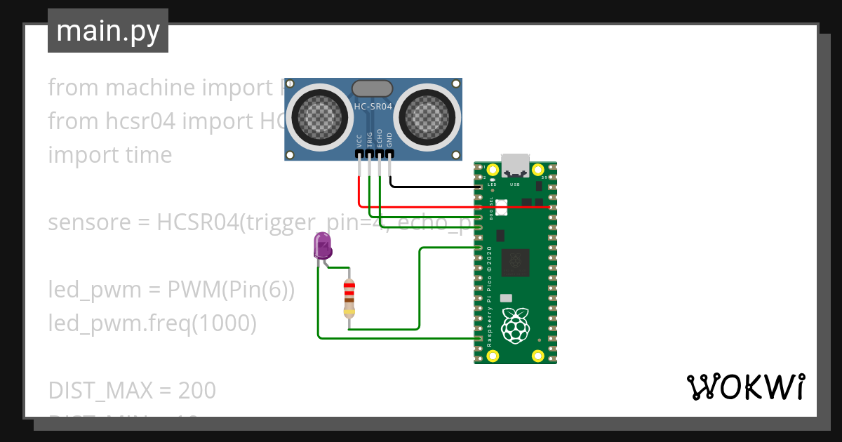 Lezione 7 - Libreria ultrasuoni Copy - Wokwi ESP32, STM32, Arduino Simulator