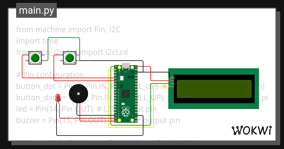 Morse Code - Wokwi ESP32, STM32, Arduino Simulator