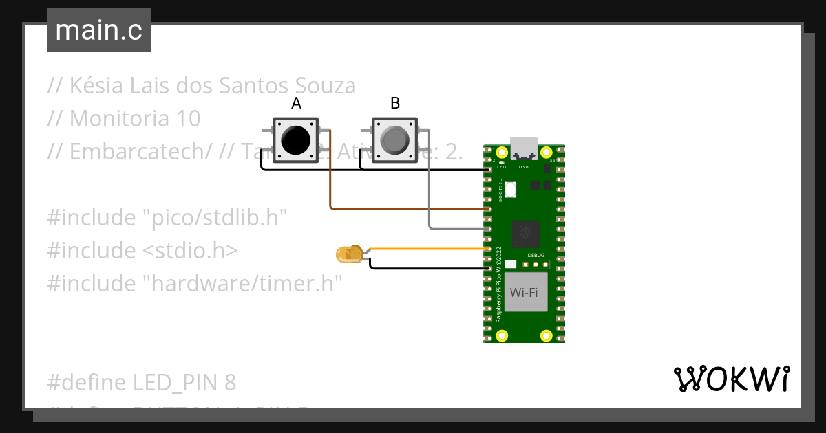 Tarefa 2: 2 - Wokwi ESP32, STM32, Arduino Simulator