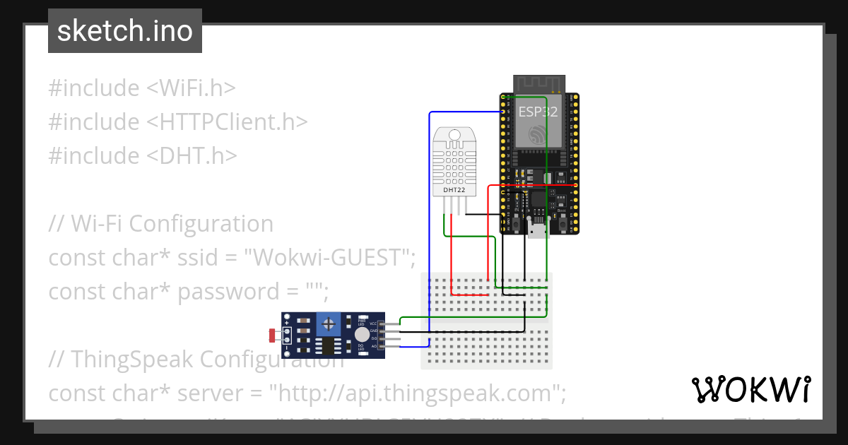 EST P1 A1 Things speak - Wokwi ESP32, STM32, Arduino Simulator