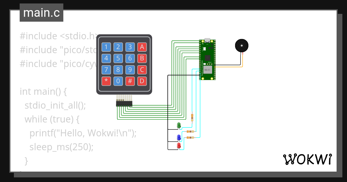 Teclado Matricial - Wokwi ESP32, STM32, Arduino Simulator Teclado Matricial - Wokwi ESP32, STM32, Arduino Simulator