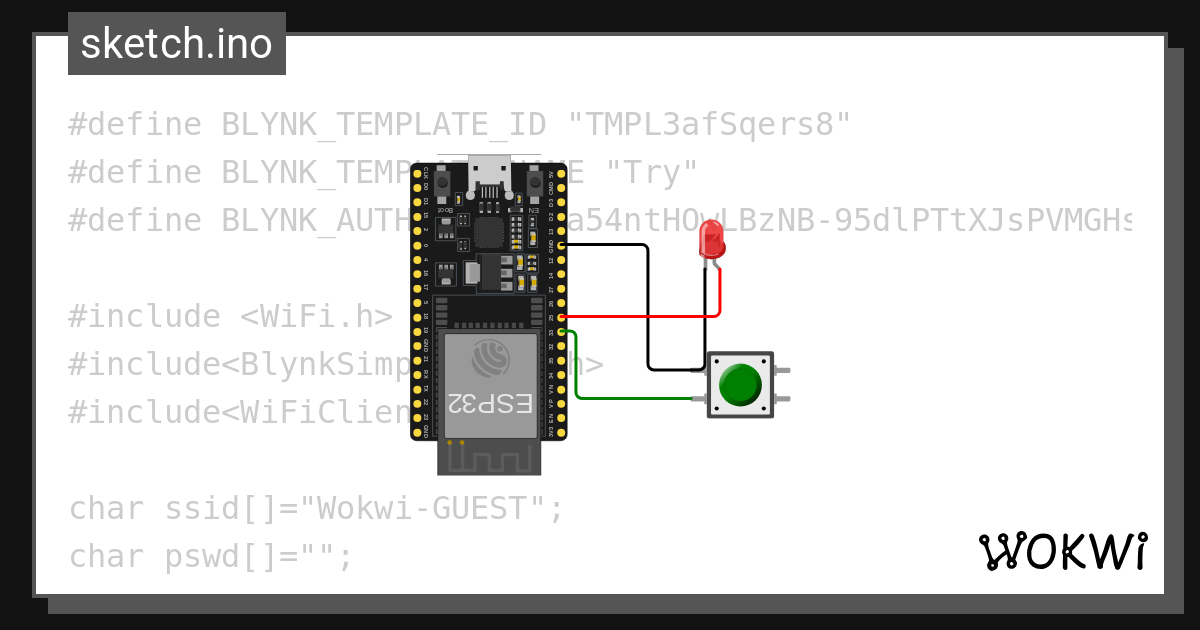 Blynk Projecet Wokwi Esp32 Stm32 Arduino Simulator 3363