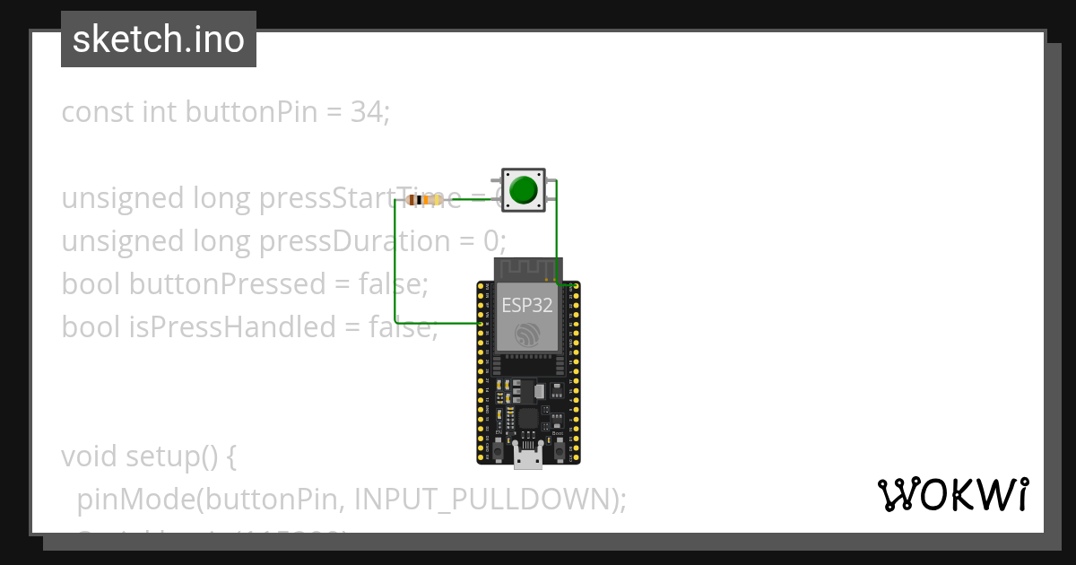 space bar input counter - Wokwi ESP32, STM32, Arduino Simulator