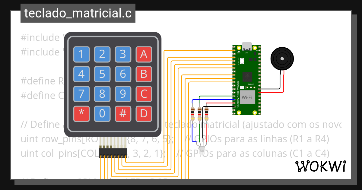 Teclado Matricial - Grupo 3 Subgrupo 8 - Wokwi ESP32, STM32, Arduino Simulator