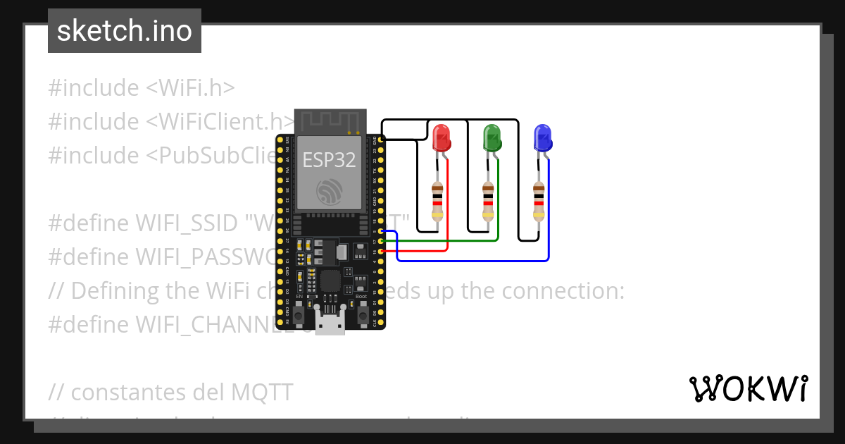 E_3LEDS_1TOPIC_MQTT - Wokwi ESP32, STM32, Arduino Simulator