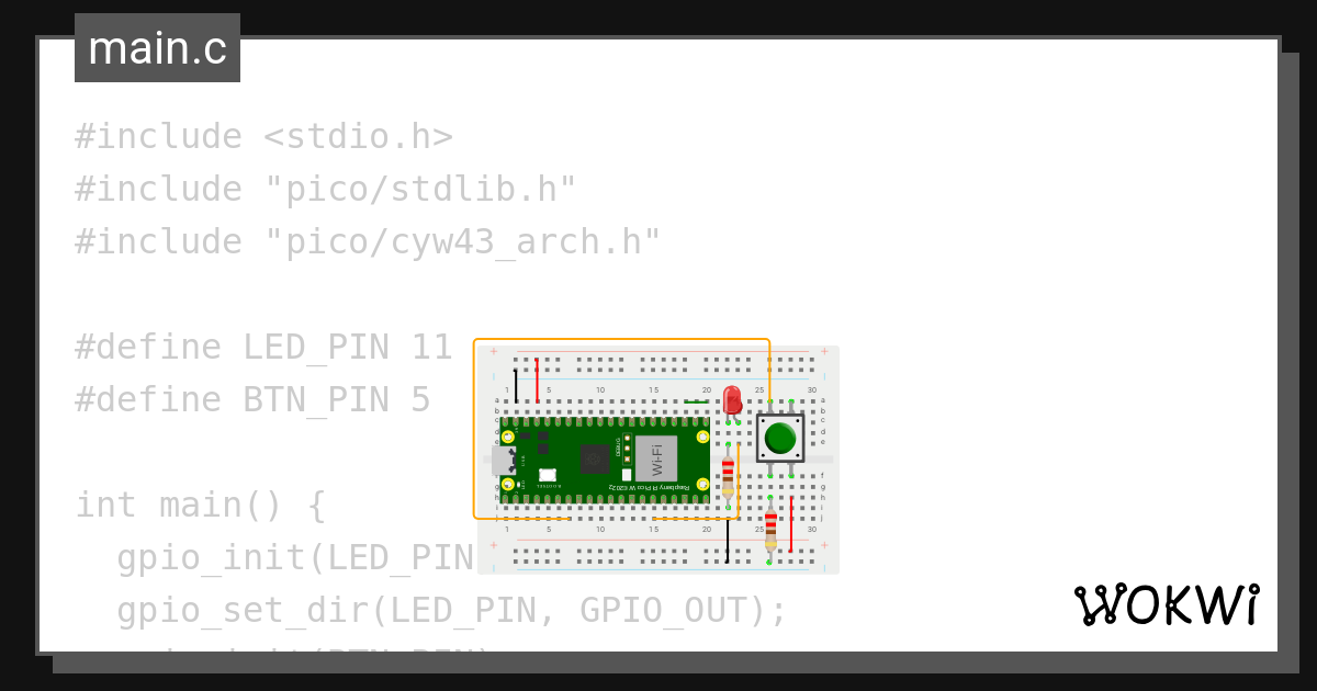 Ledbutton Wokwi Esp32 Stm32 Arduino Simulator 7316