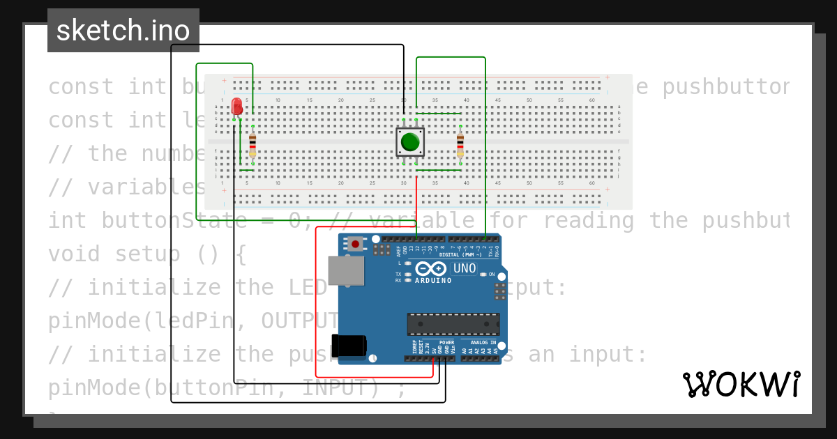 ปุ่มกดไฟ Wokwi Esp32 Stm32 Arduino Simulator 0288