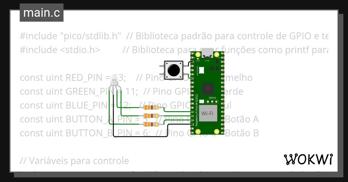 Led Blinking - Wokwi ESP32, STM32, Arduino Simulator