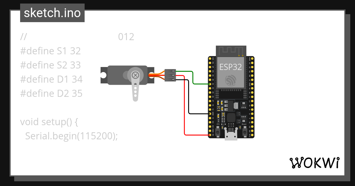 Servo 012 - Wokwi ESP32, STM32, Arduino Simulator