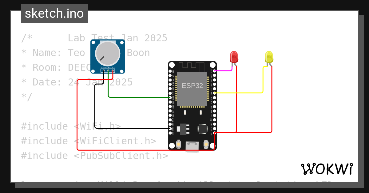 Lab Test Part C Wokwi Esp32 Stm32 Arduino Simulator 5681