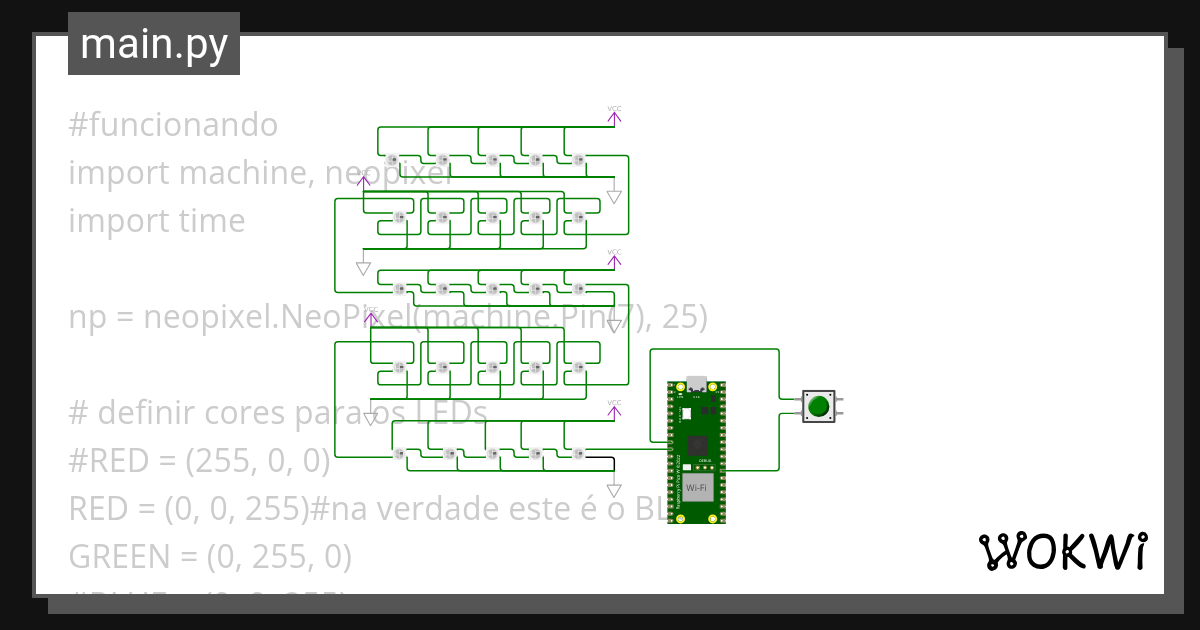 leds - Wokwi ESP32, STM32, Arduino Simulator