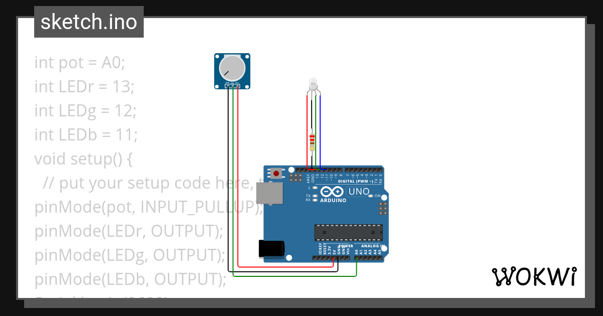 Potenciometr Wokwi Esp32 Stm32 Arduino Simulator