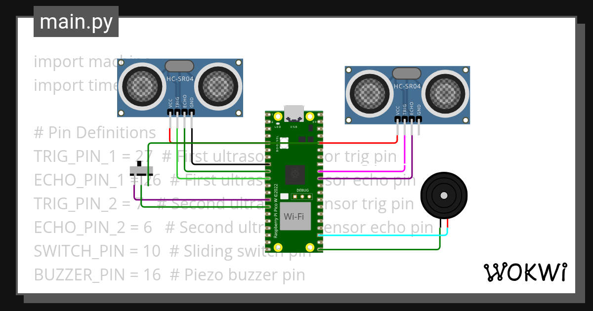 2 Ultrasonic Sensor Arpit Wokwi Esp32 Stm32 Arduino Simulator 5770