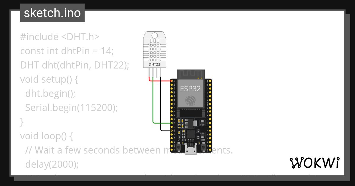 temp sensor - Wokwi ESP32, STM32, Arduino Simulator