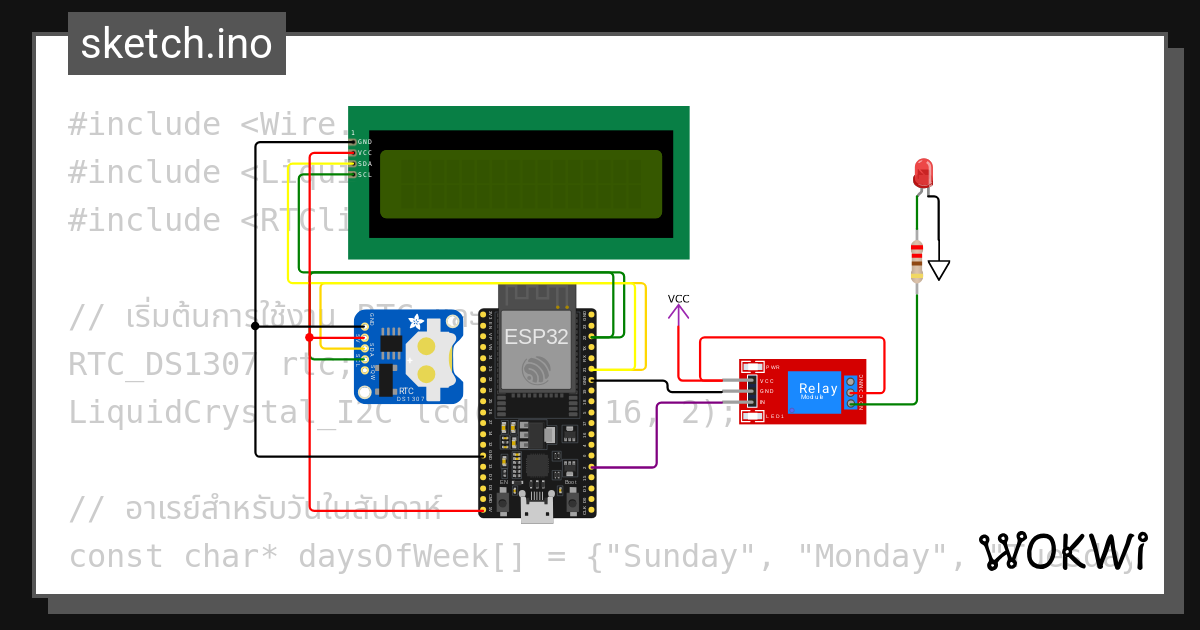 Rtc Ds1307 Esp32 2 Times Mod Wokwi Esp32 Stm32 Arduino Simulator 4279