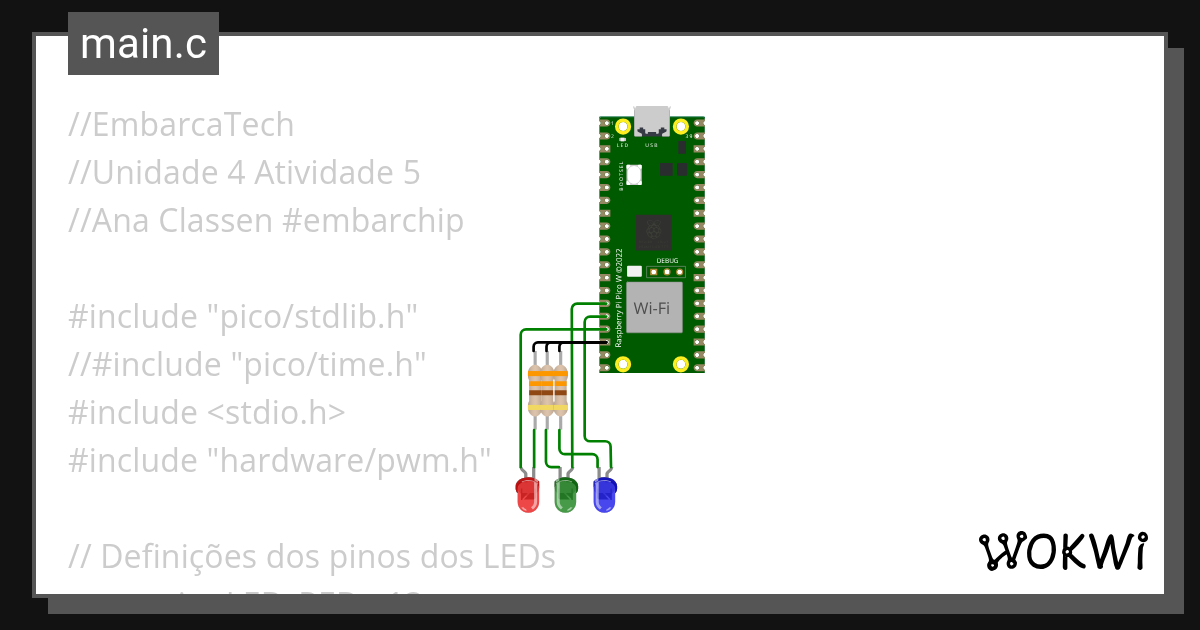 U4WTarefa5 - Wokwi ESP32, STM32, Arduino Simulator