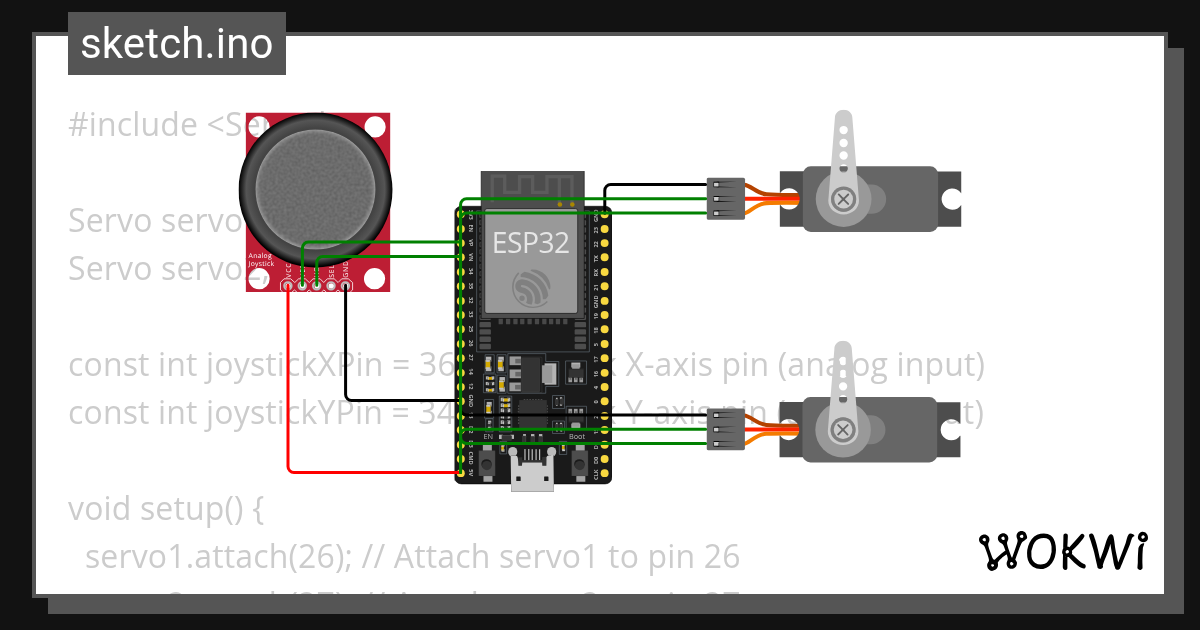 Joy Stick Wokwi Esp32 Stm32 Arduino Simulator 2306