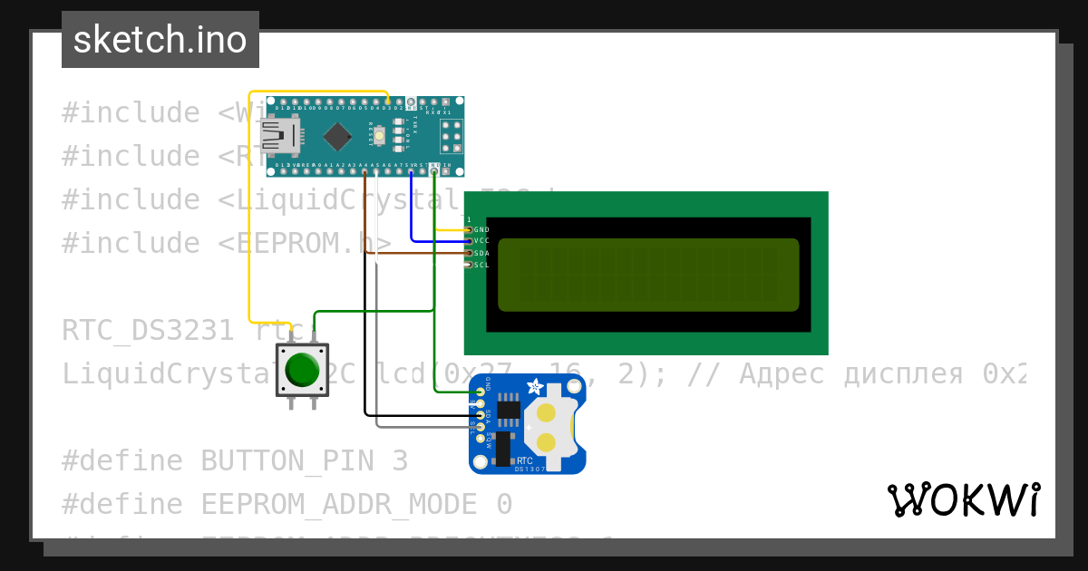 часы 10 Wokwi Esp32 Stm32 Arduino Simulator