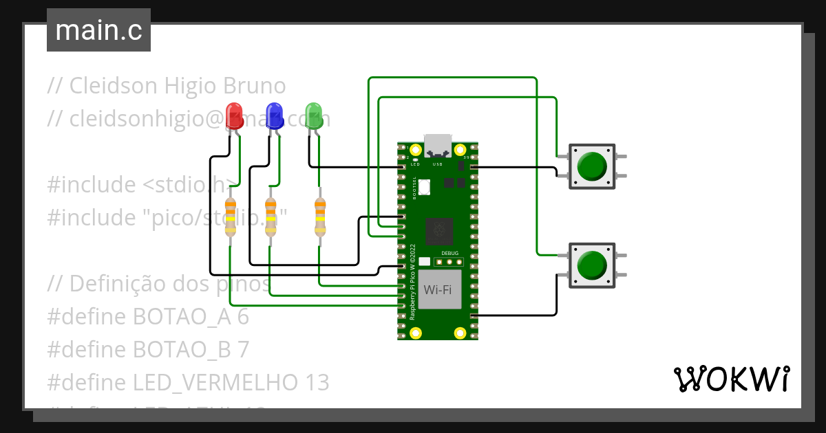 WiFi Scan - Pi Pico SDK - tarefa -1 - Wokwi ESP32, STM32, Arduino Simulator