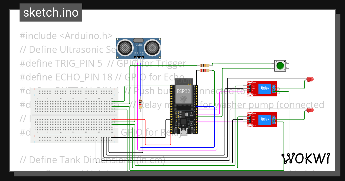 ULTASONIC Copy - Wokwi ESP32, STM32, Arduino Simulator