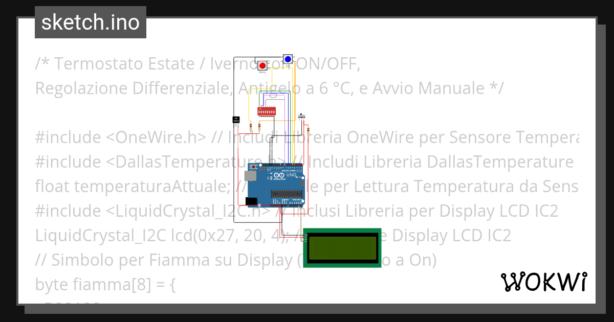 Prova Termostato Wokwi Esp32 Stm32 Arduino Simulator 