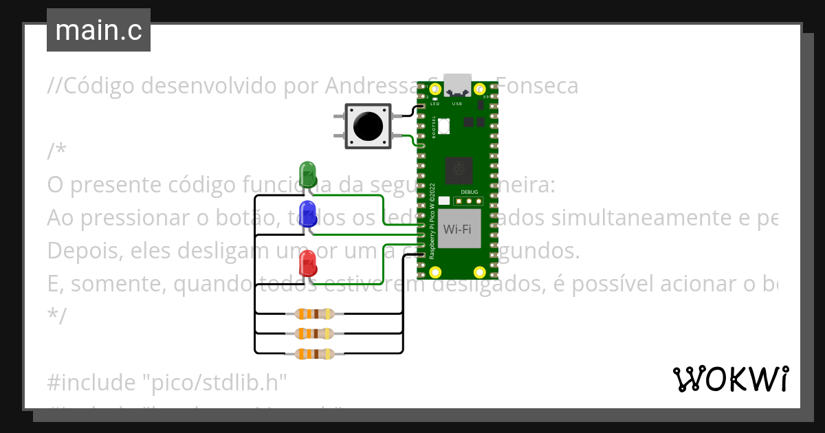 Botao_Leds - Wokwi ESP32, STM32, Arduino Simulator