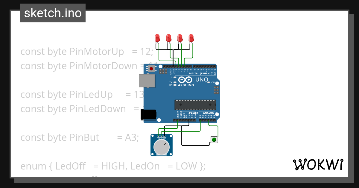 door opener - Wokwi ESP32, STM32, Arduino Simulator