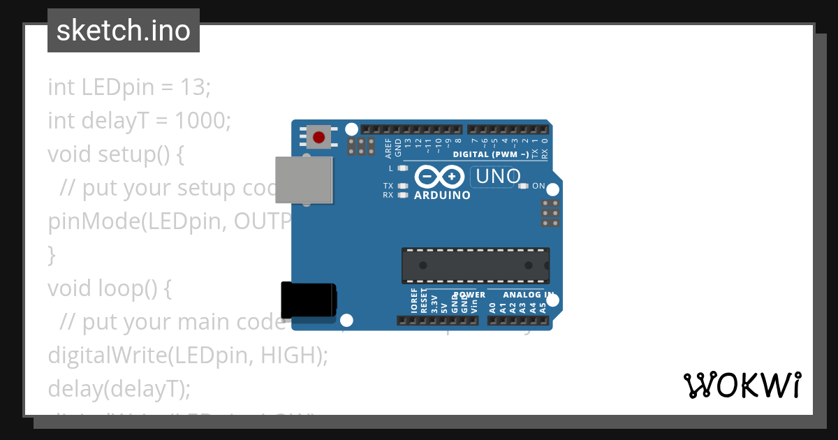 Led Bulb Wokwi Esp32 Stm32 Arduino Simulator