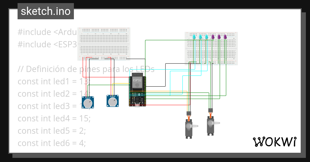 servos - Wokwi ESP32, STM32, Arduino Simulator