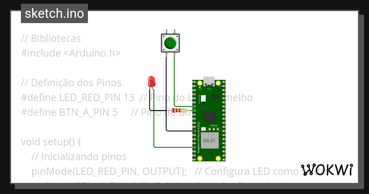 Atividade 1 Wokwi Esp32 Stm32 Arduino Simulator 
