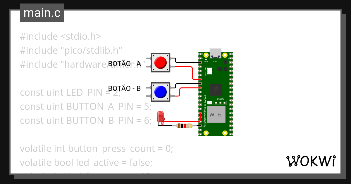 4 Contador LED Copy - Wokwi ESP32, STM32, Arduino Simulator