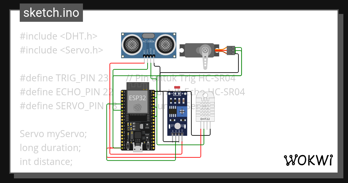 ESP 32 sensor - Wokwi ESP32, STM32, Arduino Simulator